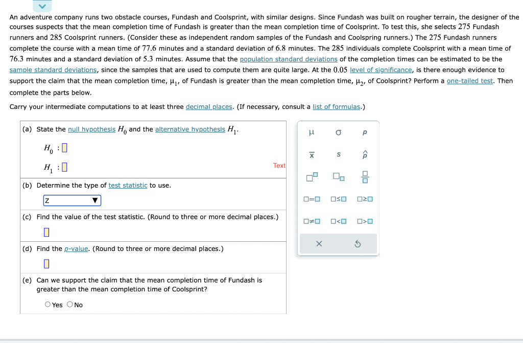 Solved An adventure company runs two obstacle courses, | Chegg.com