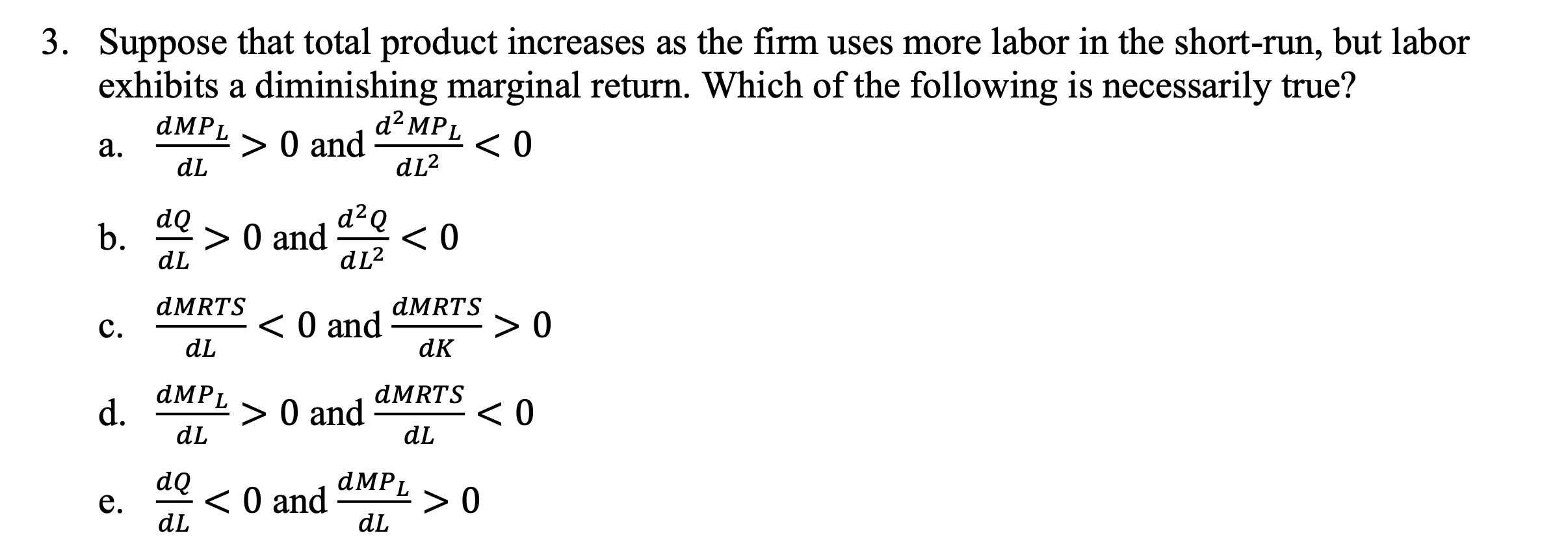 Solved 3. Suppose that total product increases as the firm | Chegg.com
