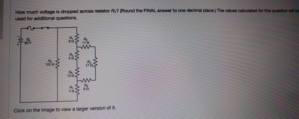 Solved How much voltage is dropped across resistor R7? | Chegg.com