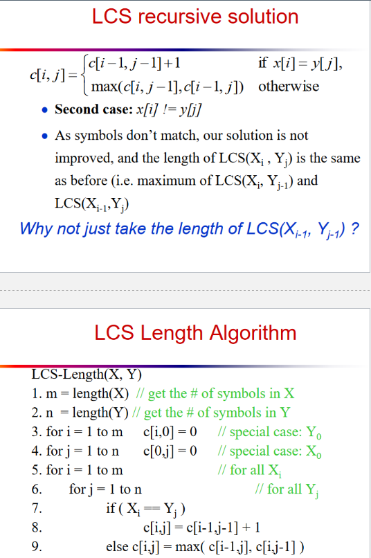 Q2. Longest common subsequence (LCS) (60 pts) a. | Chegg.com