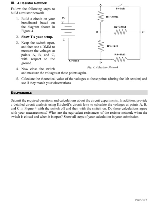 Solved LAB 4 BASIC CIRCUITS OBJECTIVE Learn about building | Chegg.com