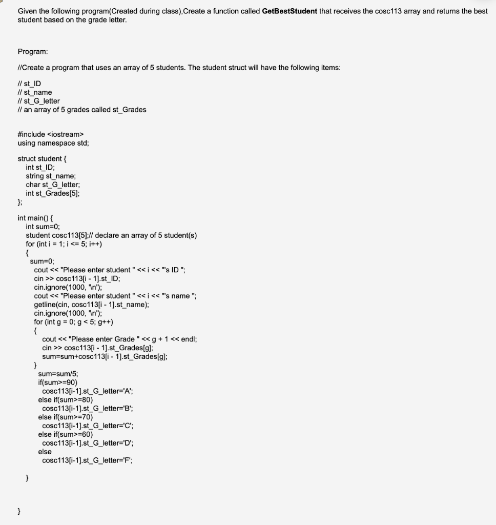 Solved Given the following program(Created during | Chegg.com