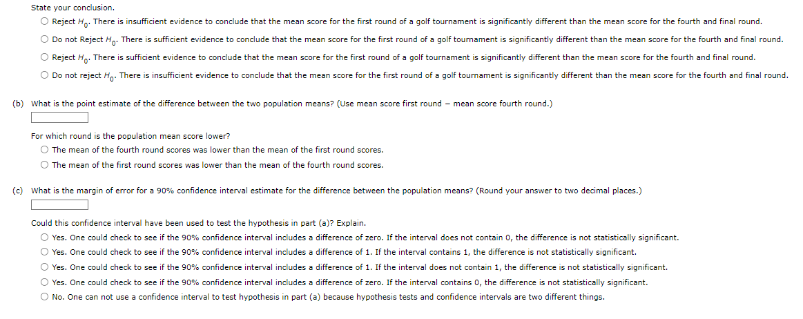 Solved (a) Use α=0.10 to test for a statistically | Chegg.com