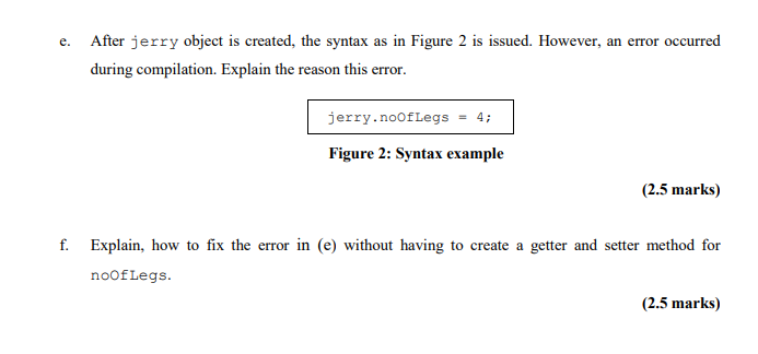 Solved Pet -name: String -age: int -noOfLegs : int +Pet() | Chegg.com
