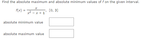 Solved Find the absolute maximum and absolute minimum values | Chegg.com