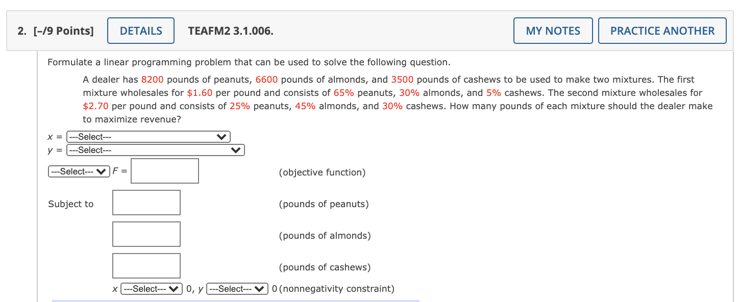Formulate a linear programming problem that can be | Chegg.com