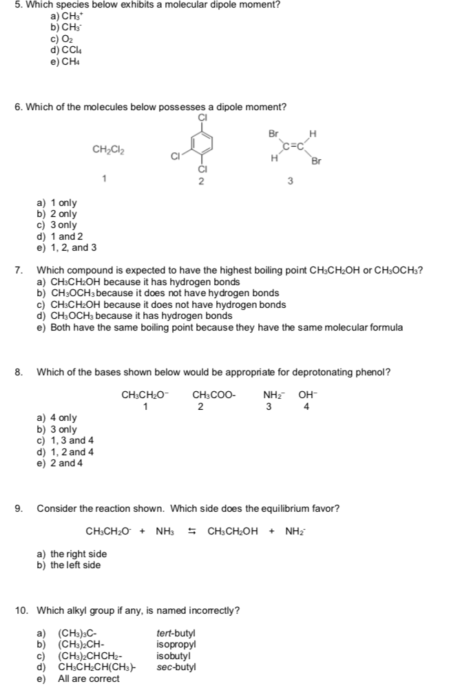 Solved Part 1. Multiple Choice (5 points each). Please | Chegg.com
