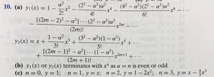 Solved 10. The Chebyshev Equation. The Chebyshev | Chegg.com