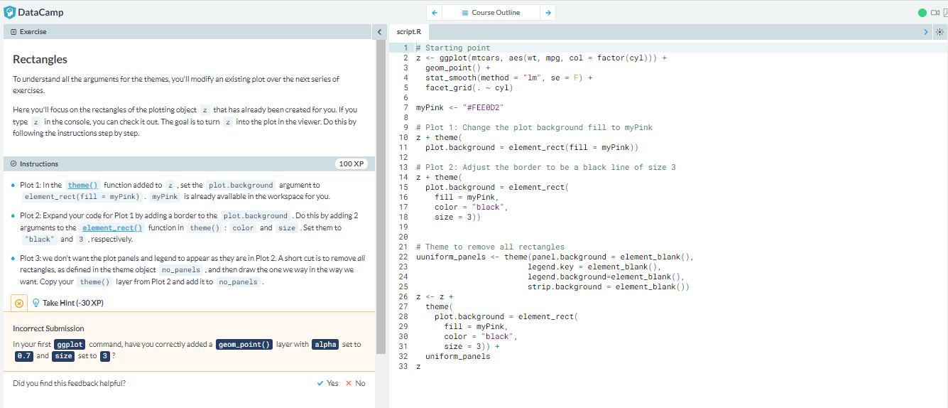 Solved DataCamp = Course Outline 00 Exercise