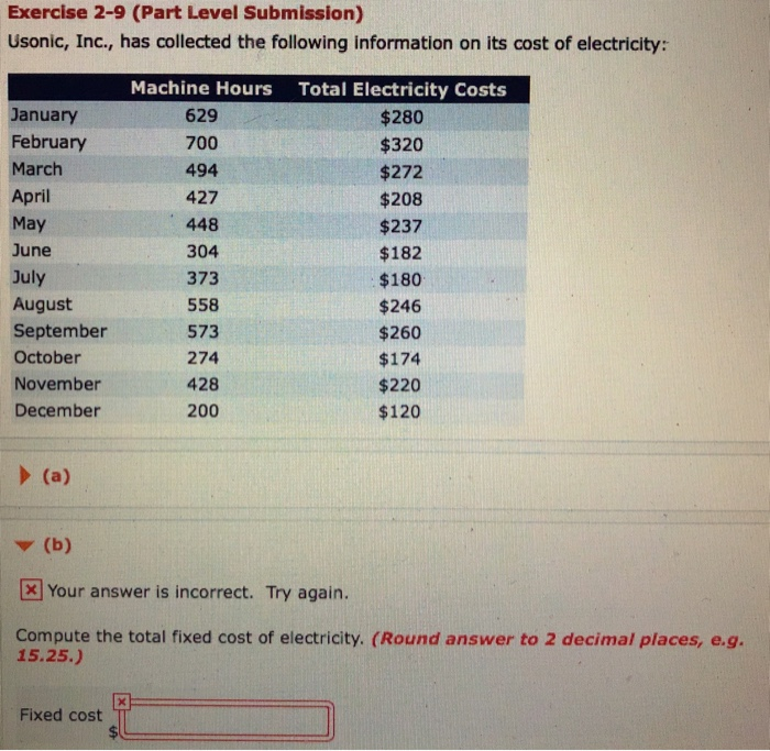 Solved Exercise 2-9 (Part Level Submission) Usonic, Inc., | Chegg.com