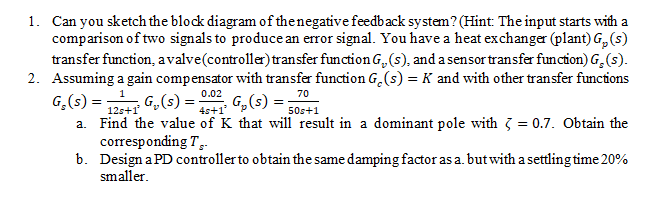 Solved 1. Can you sketch the block diagram of the negative | Chegg.com
