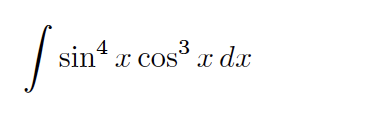 Solved ſ sin sin4 x cos3 x dx | Chegg.com