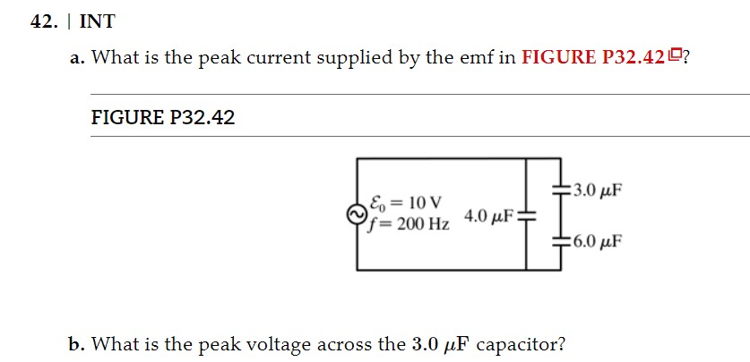 INTa. ﻿What is the peak current supplied by the | Chegg.com
