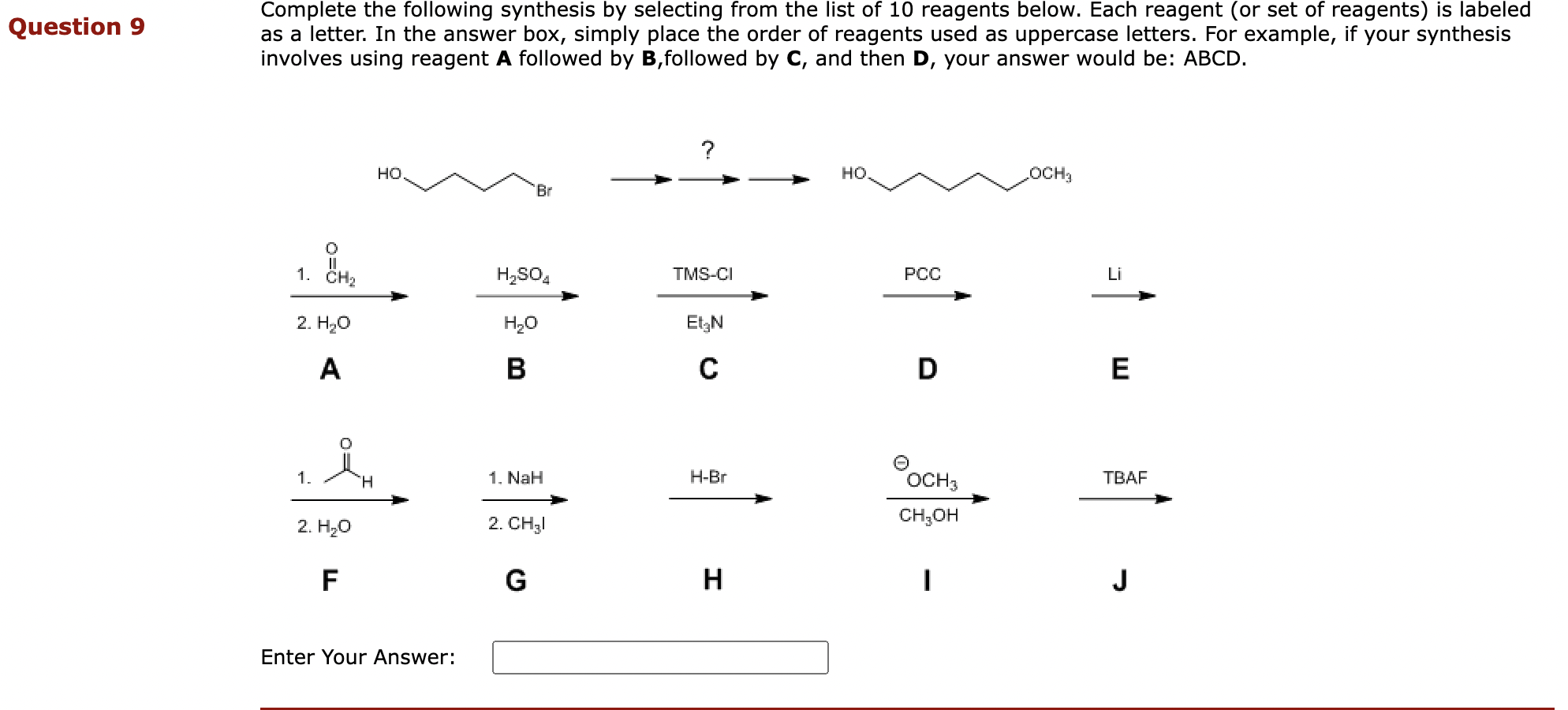 Solved Complete the following synthesis by selecting from | Chegg.com