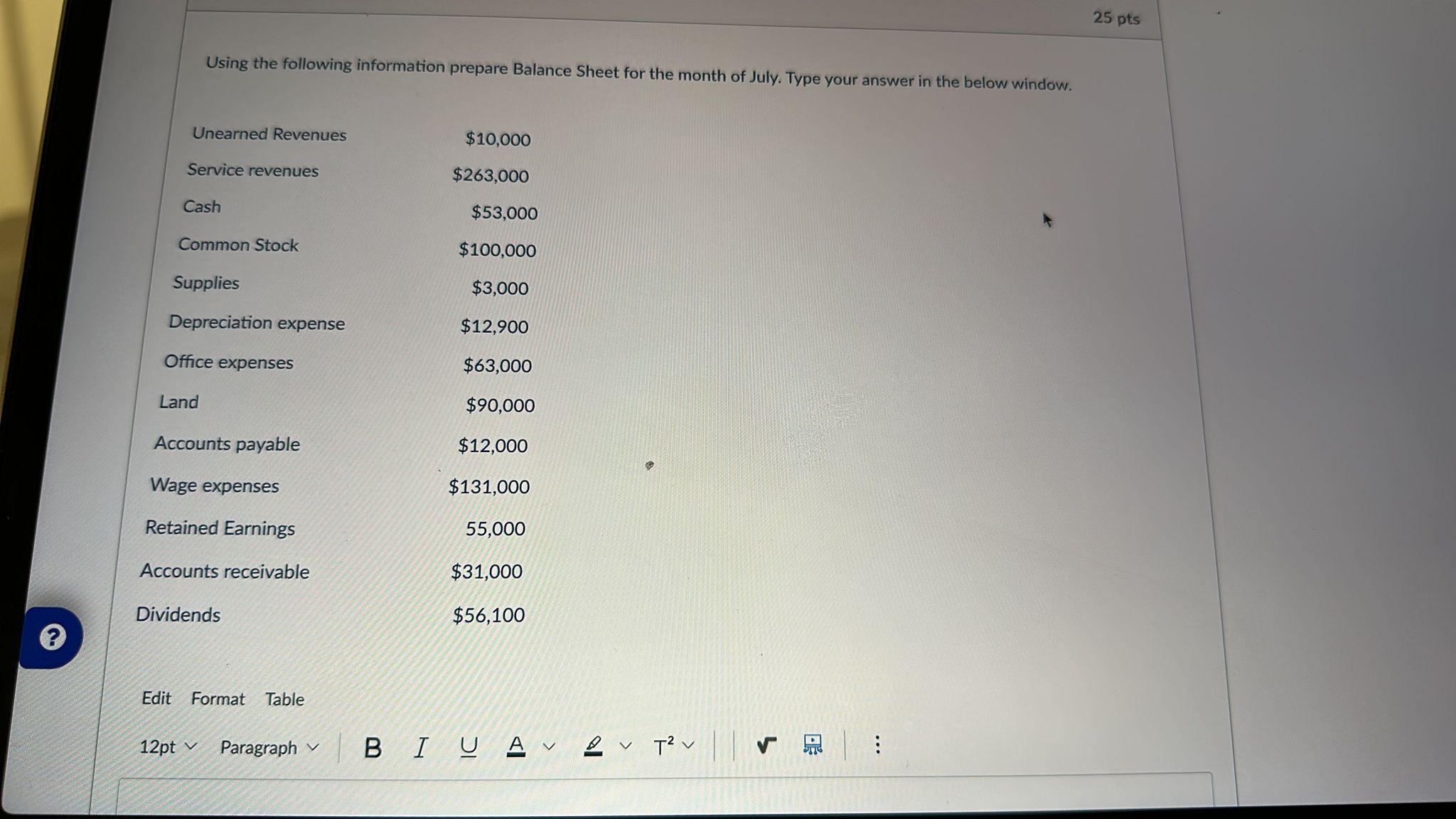 Solved Using the following information prepare Balance Sheet | Chegg.com