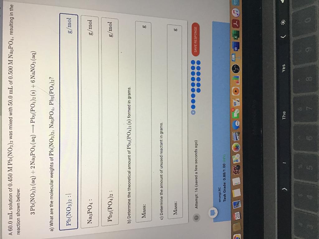 Solved A 60.0 mL solution of 0.450 M Pb(NO3)2 was mixed with | Chegg.com