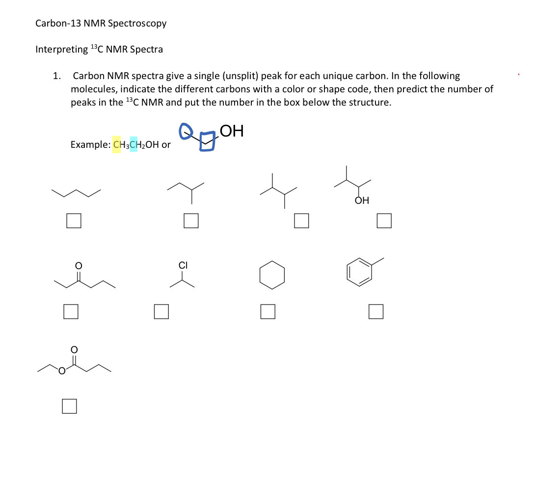Solved Carbon-13 NMR Spectroscopy Interpreting 13C NMR | Chegg.com