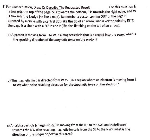 Solved 1) For each situation, Draw Or Describe The Requested | Chegg.com