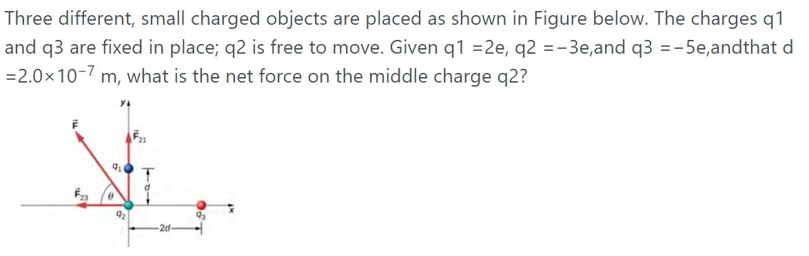 Solved Three different, small charged objects are placed as | Chegg.com