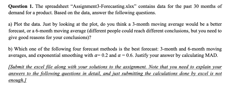 Solved Question 1. The spreadsheet | Chegg.com