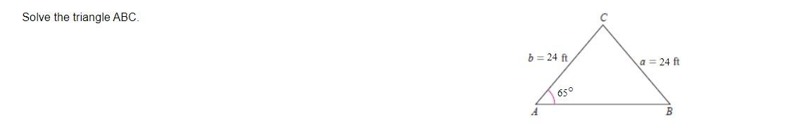 Solved O A. There are 2 possible solutions for the triangle. | Chegg.com