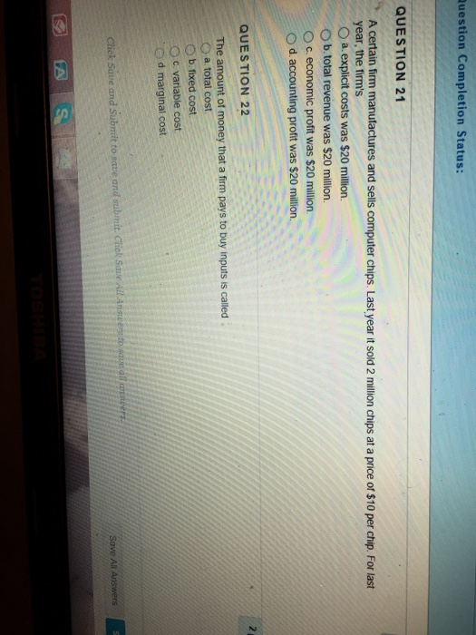 Solved uestion Completion Status QUESTION 21 A certain firm | Chegg.com