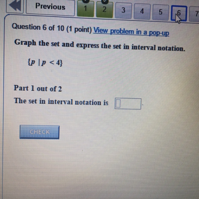 Solved Graph the set and express the set in interval | Chegg.com