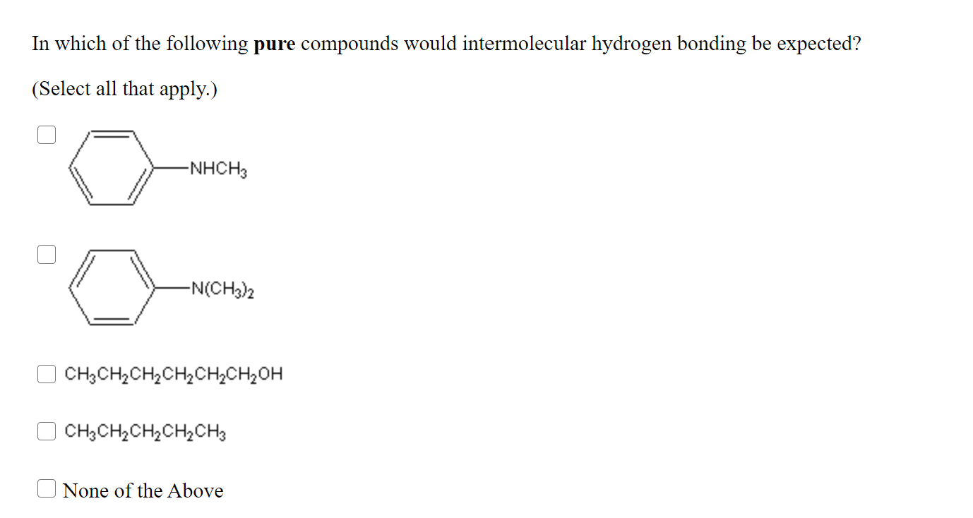 Solved In which of the following pure compounds would | Chegg.com