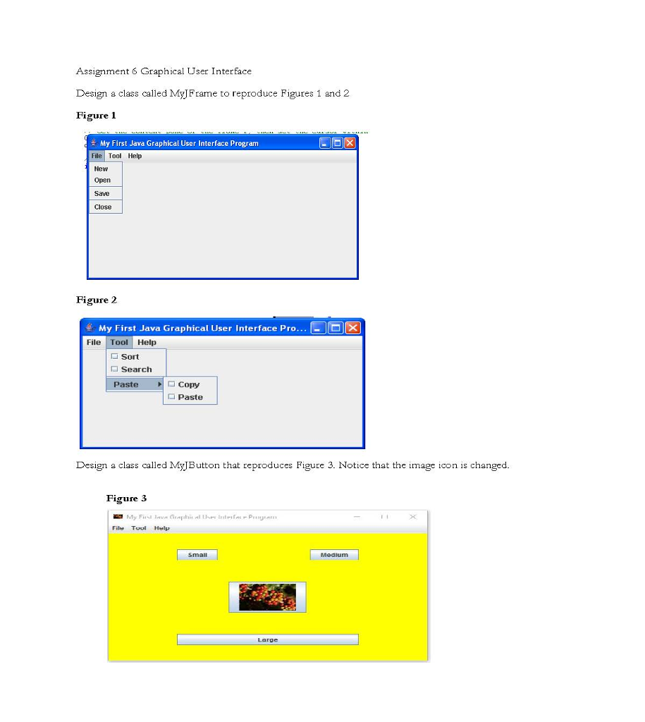 Assignment 6 Graphical User Interface Design A Class