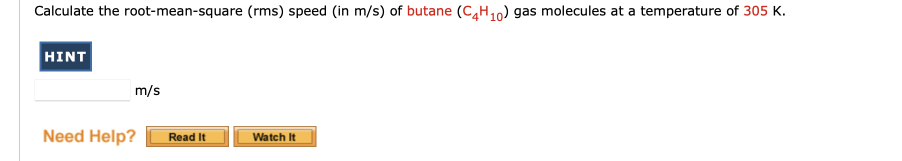 Solved Calculate the root-mean-square (rms) speed (in m/s) | Chegg.com