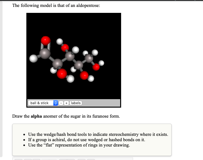 Solved The following model is that of an aldopentose: ball & | Chegg.com
