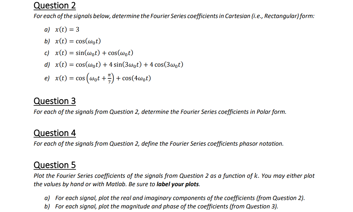 Solved Need help on questions 3, 4 ﻿and 5. | Chegg.com