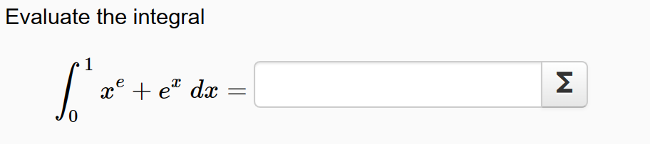 Solved Evaluate the integral∫01xe+exdx= | Chegg.com