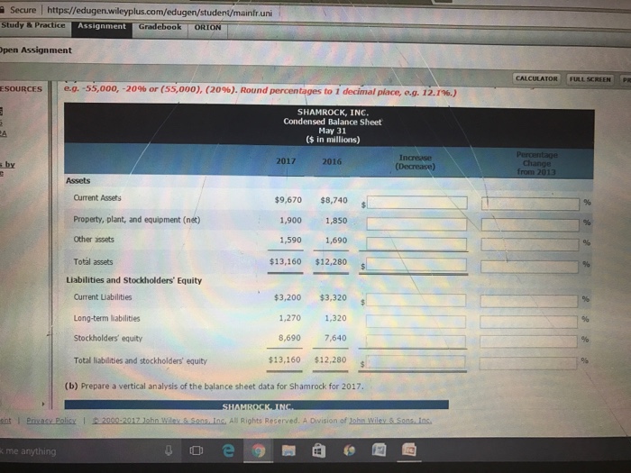 Solved 2015 form 10K x C a Secure l https/ledugenwi | Chegg.com