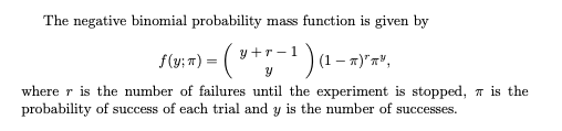 The negative binomial probability mass function is | Chegg.com