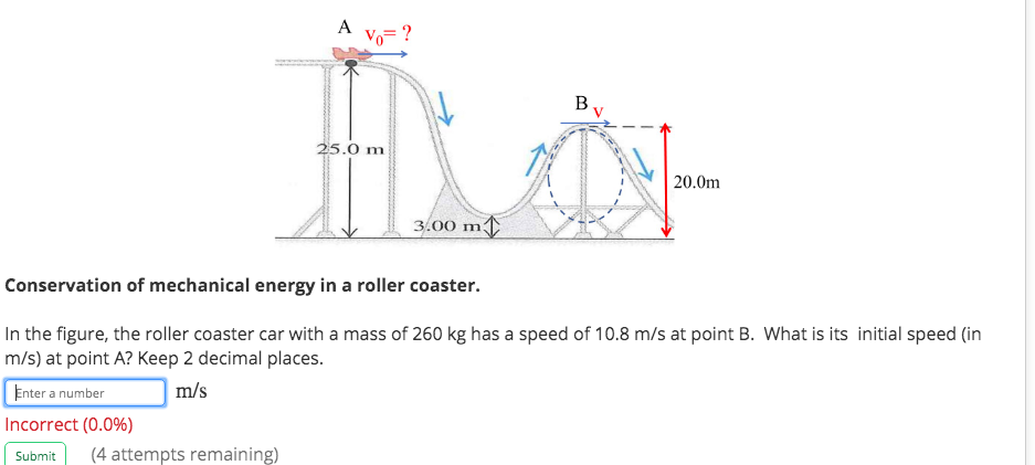 Solved: Start Vo H-25 M H= 20 M Conservation Of Mechanical... | Chegg.com