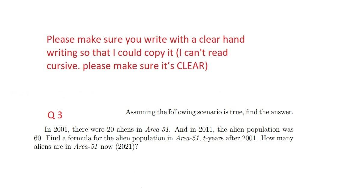 Solved Please make sure you write with a clear hand writing | Chegg.com