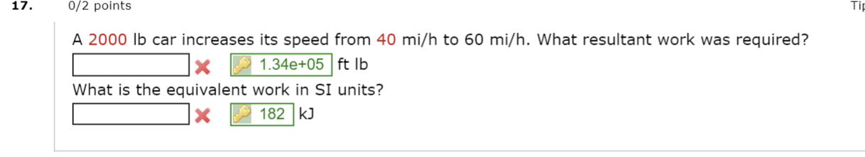 A 2000lb car increases its speed from 40mi/h to | Chegg.com