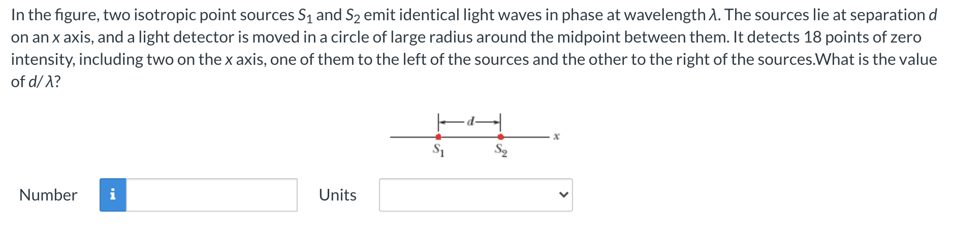 Solved In the figure, two isotropic point sources Sį and S2 | Chegg.com