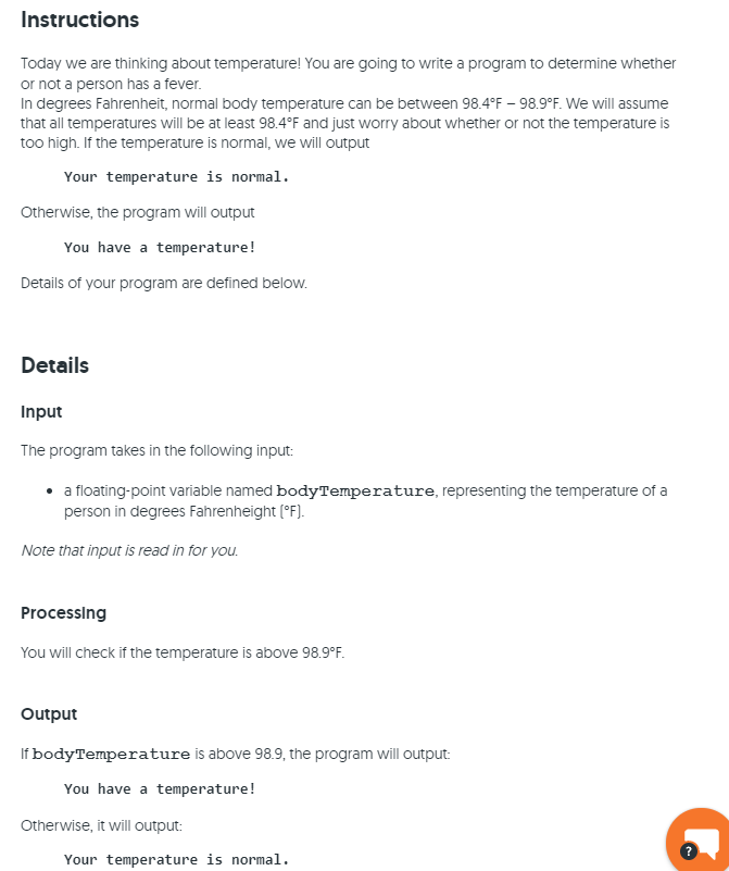 Solved Instructions Today we are thinking about temperature! | Chegg.com