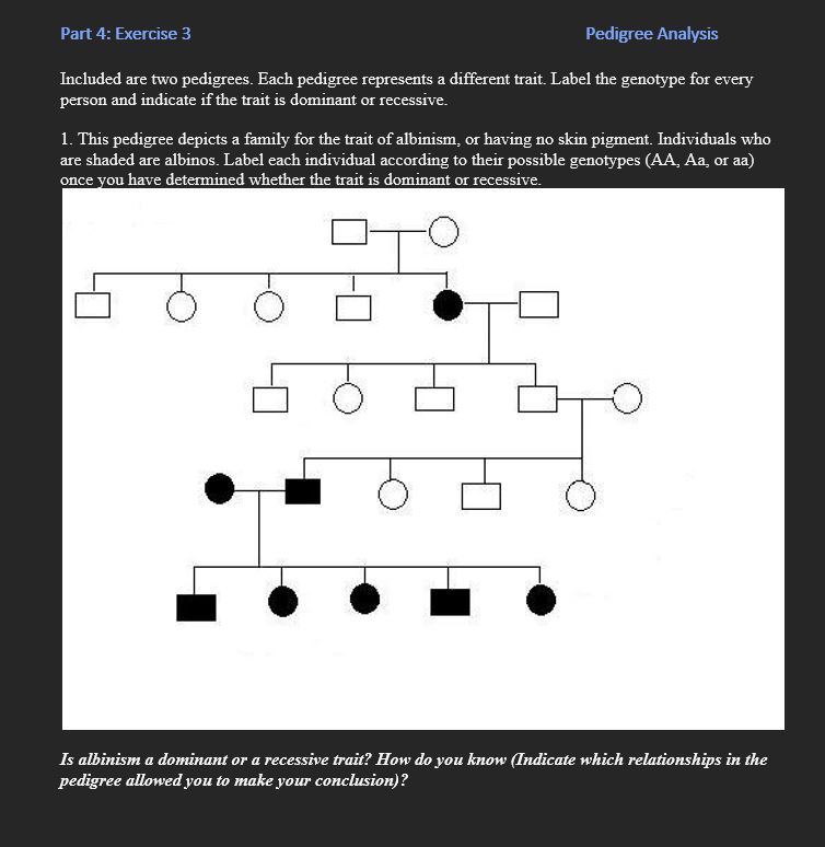 Solved Included are two pedigrees. Each pedigree represents | Chegg.com
