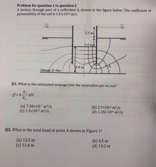 Solved Problem for question 1 to question 2 A section | Chegg.com