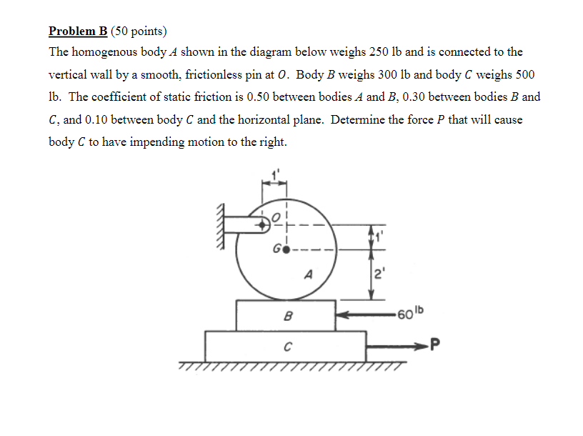 Solved Problem B ( 50 points) The homogenous body A shown | Chegg.com