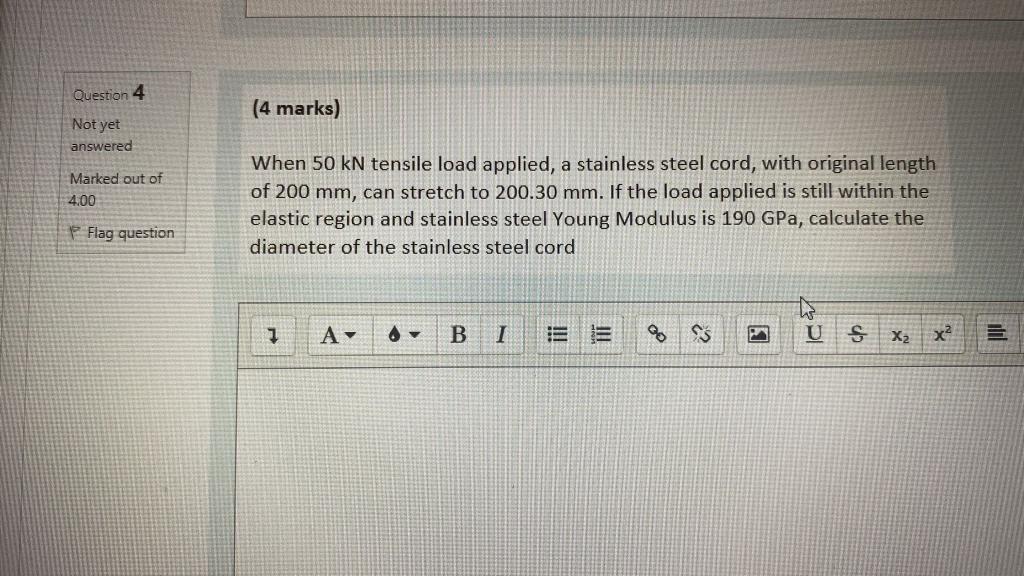 Solved Question 4 (4 marks) Not yet answered Marked out of | Chegg.com