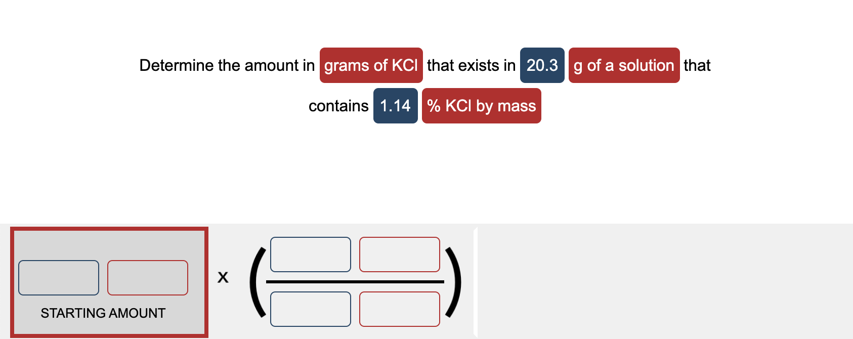 Solved: Determine The Amount In Grams Of KCl That Exists I... | Chegg.com