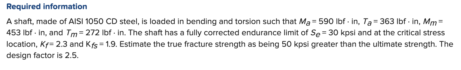 Solved Determine the minimum acceptable diameter of the | Chegg.com