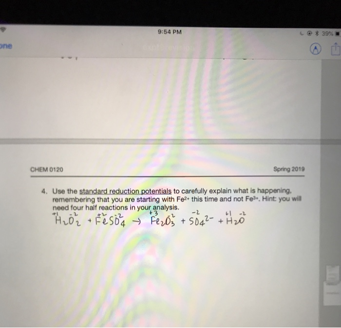 To 10 drops of 1M iron(II) sulfate (FeSO4) solution, | Chegg.com