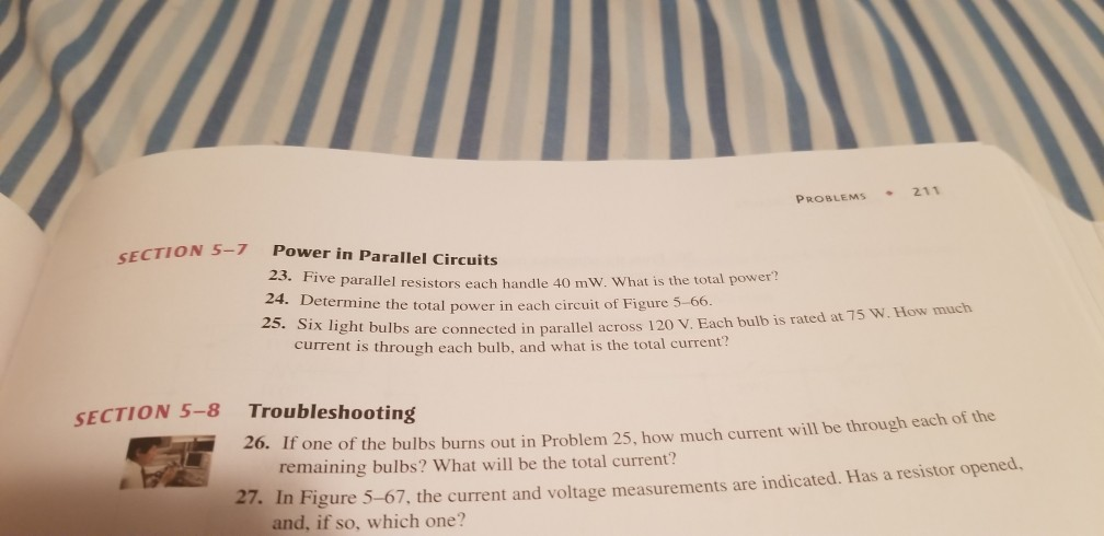 Solved PROBLEMS 211 ECTION 5-7 Power in Parallel Circuits | Chegg.com