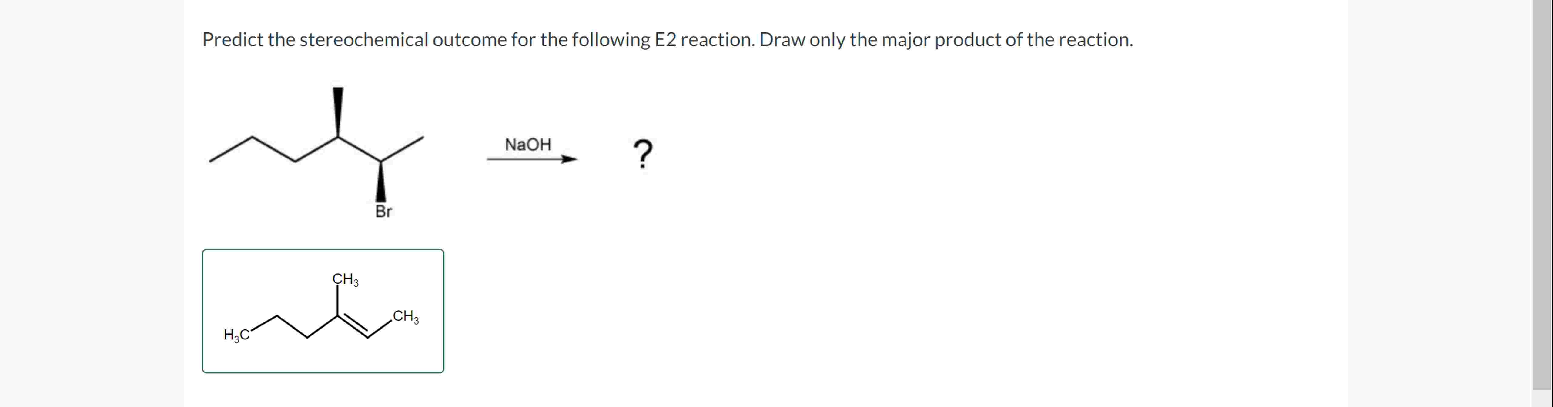 Solved Predict the stereochemical outcome for the following | Chegg.com