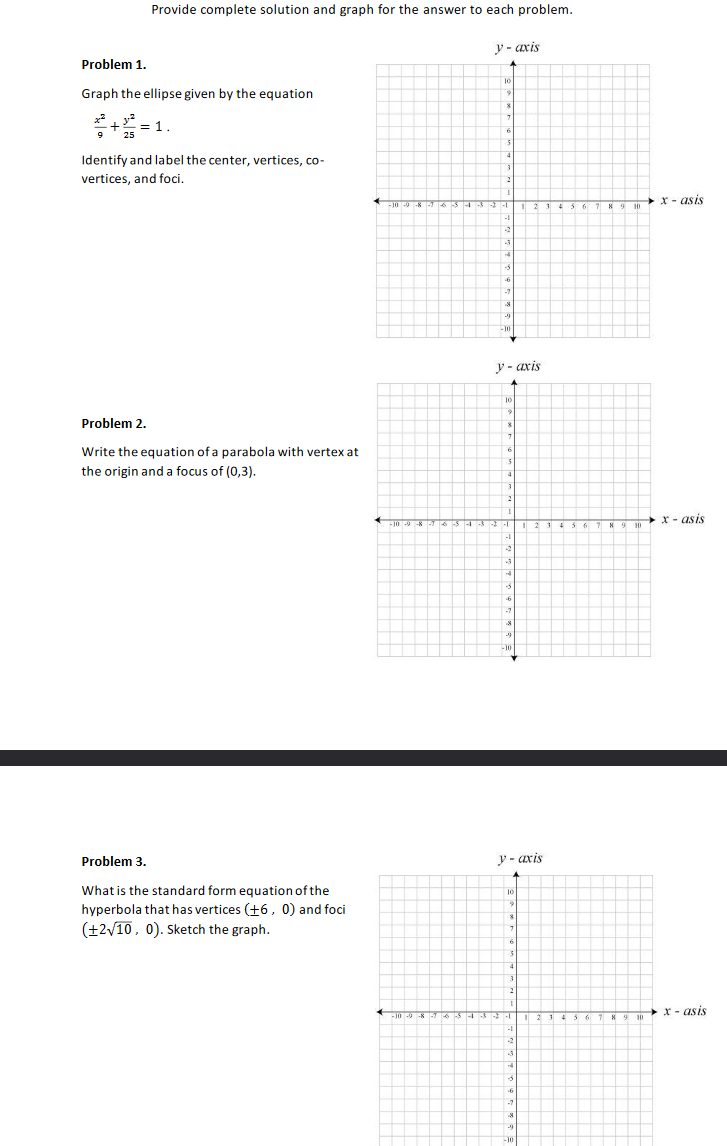 Solved Provide complete solution and graph for the answer to | Chegg.com